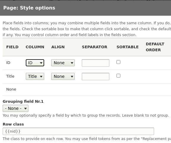 Adding Node ID as view row ( ) or table cell ( ) results in an underscore missing the first ...